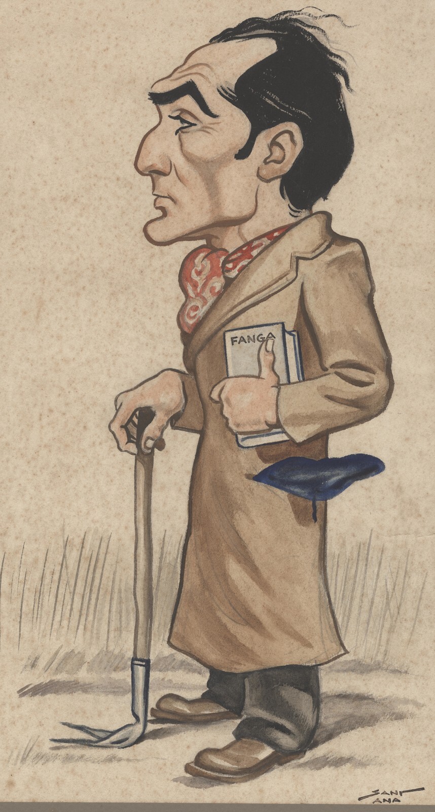 Manuel Santana – 'Caricatura de Alves Redol', cerca de 1943? | Museu do ...